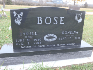 BOSE, TYRELL & RONELVA – Family Memorials By Gibson