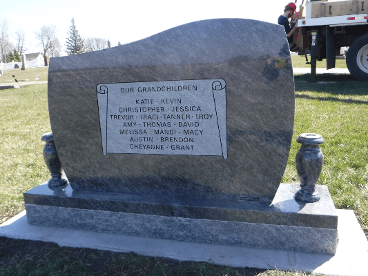 Blue Silk – Example Monument 2 – Family Memorials By Gibson